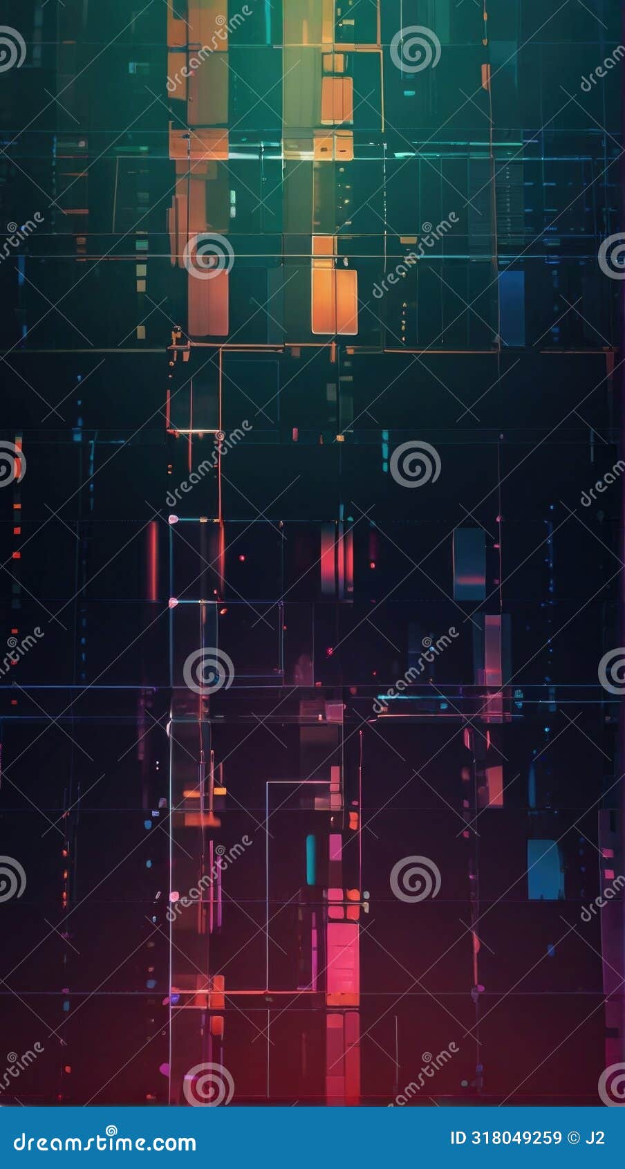 Vertical Abstract Backgrounds on a Digital Theme Stock Illustration ...