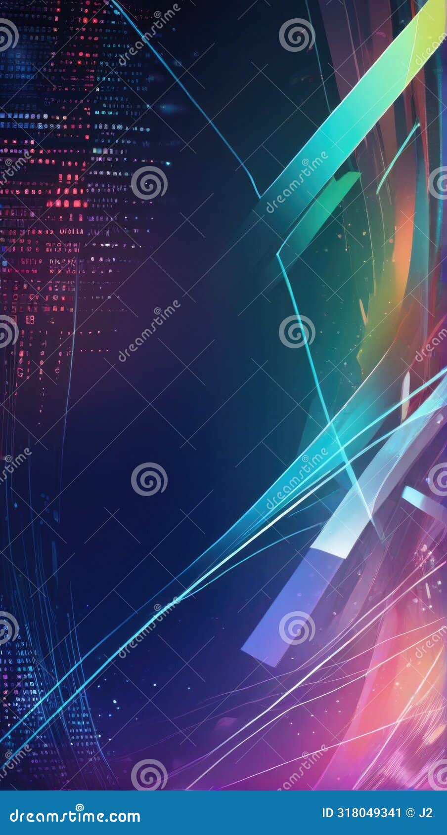 Vertical Abstract Backgrounds on a Digital Theme Stock Illustration ...