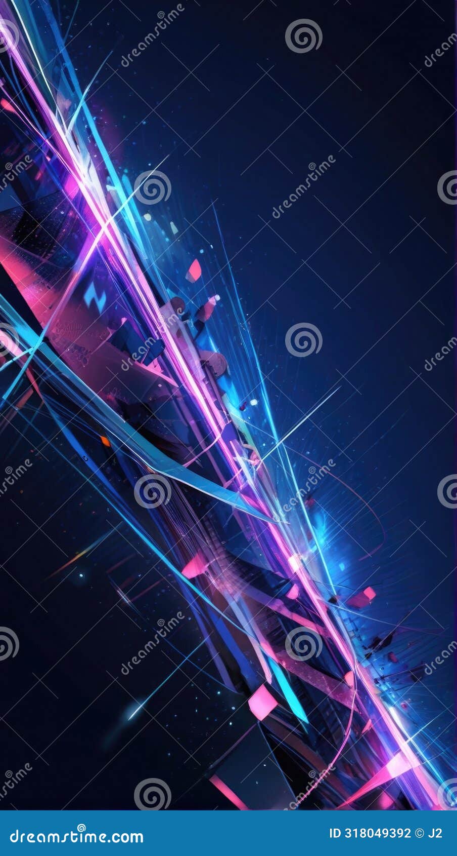 Vertical Abstract Backgrounds on a Digital Theme Stock Illustration ...