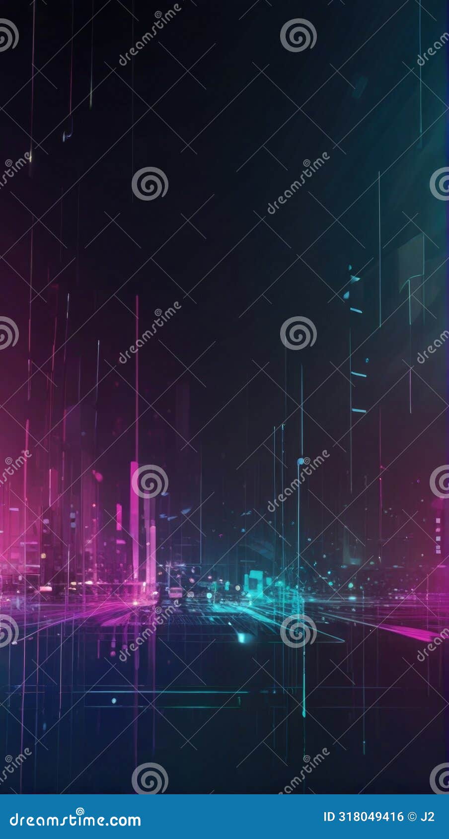 Vertical Abstract Backgrounds on a Digital Theme Stock Illustration ...