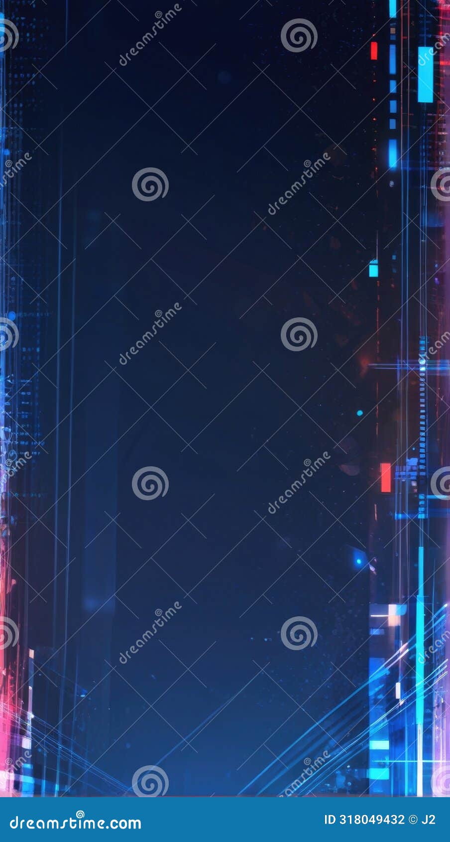 Vertical Abstract Backgrounds on a Digital Theme Stock Illustration ...