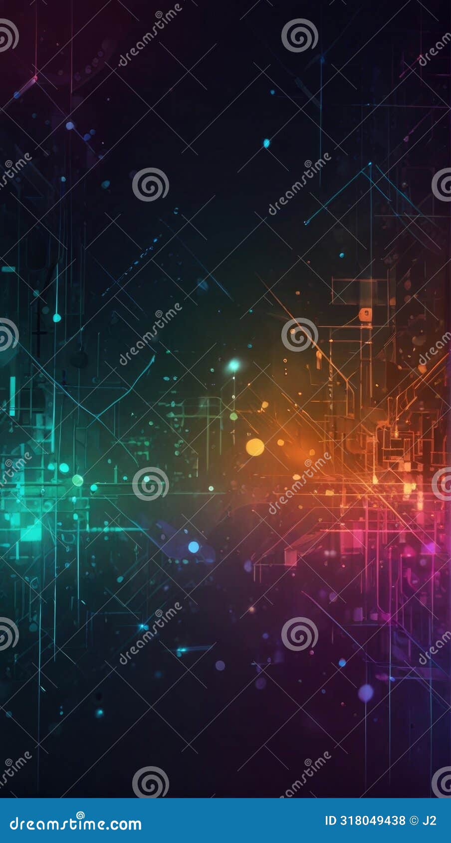 Vertical Abstract Backgrounds on a Digital Theme Stock Illustration ...