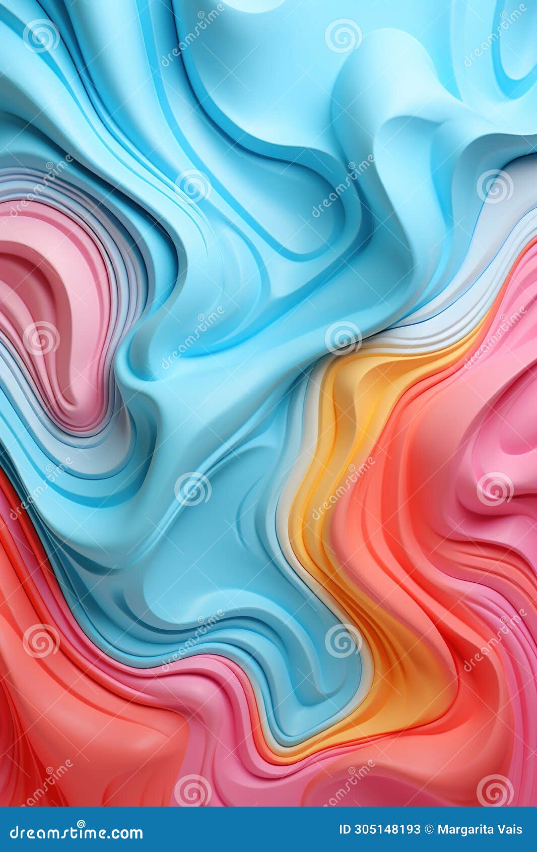 Vertical Abstract Multi Colored Pastel Plasticine Wavy Background Stock ...