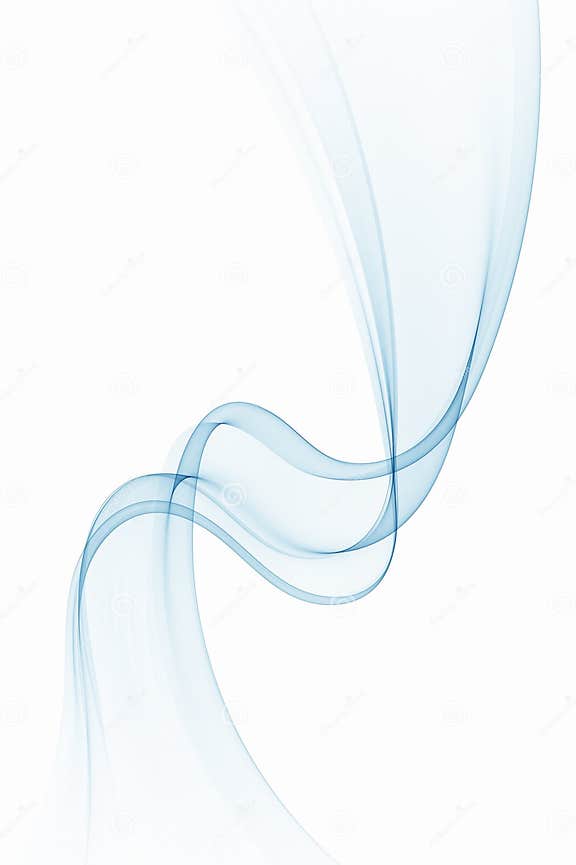 Vertical Abstract Transparent Wave on a White Background. Design ...