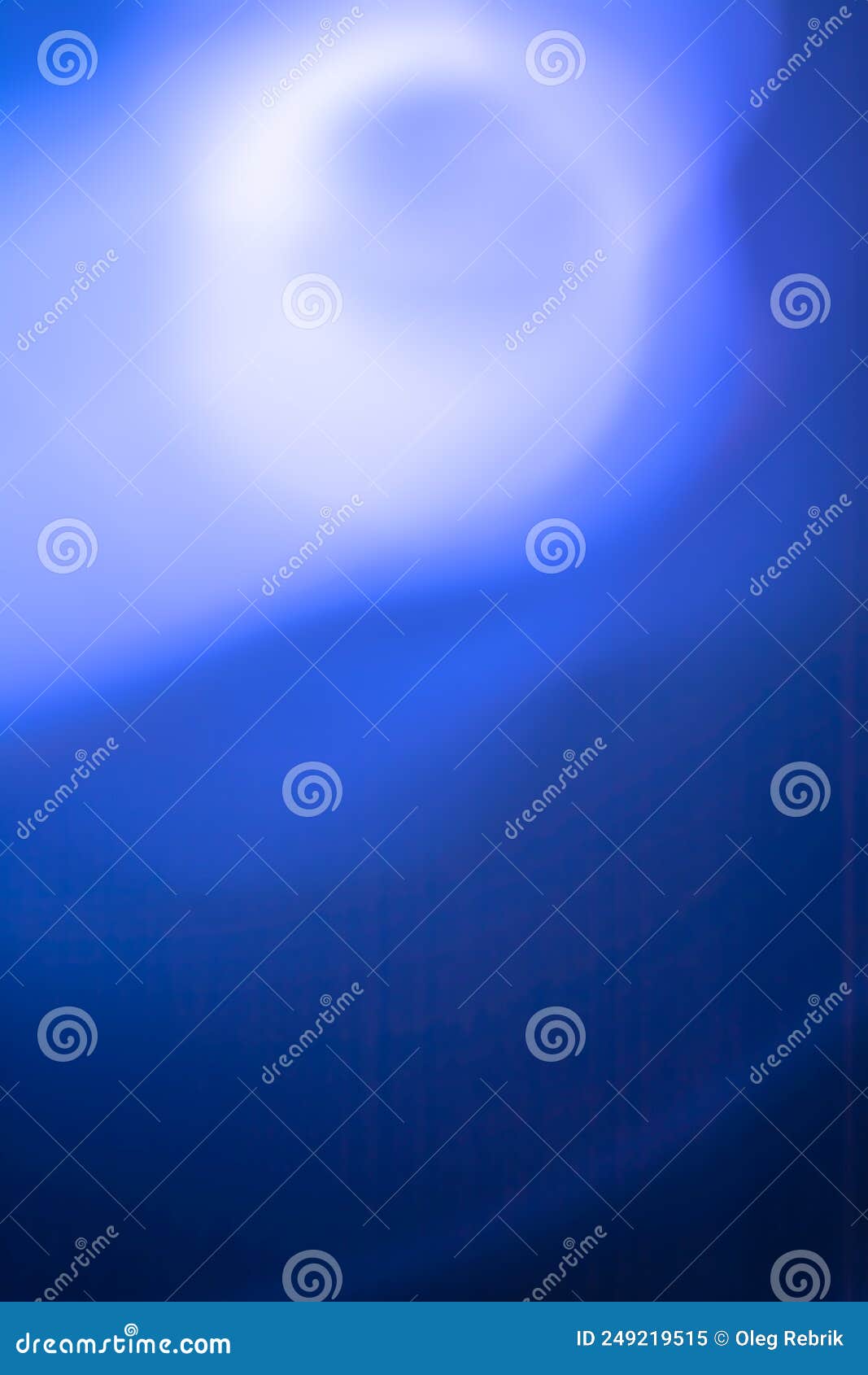 Vertical Abstraction in Blue Tones, Full Moon in the Fog Stock Image ...