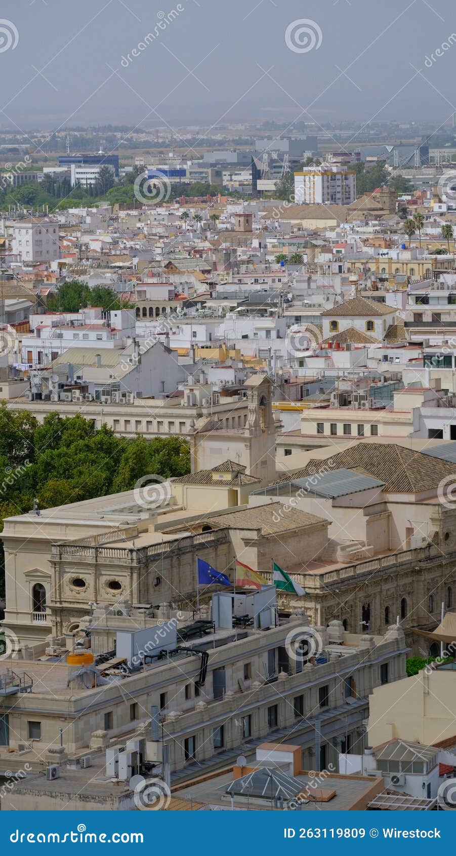 Vertical Aerial View of the Beautiful Skyline with Historic Buildings ... Vertical Aerial View of the Beautiful Skyline with Historic Buildings ...