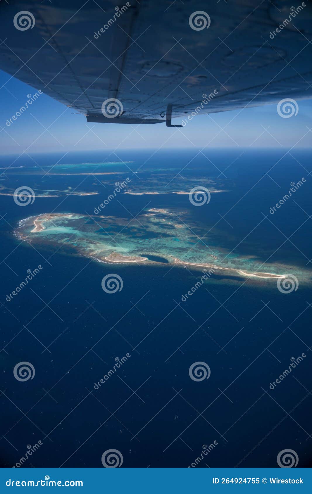Vertical Aerial View Islands Surrounded by Blue Ocean Stock Image ...