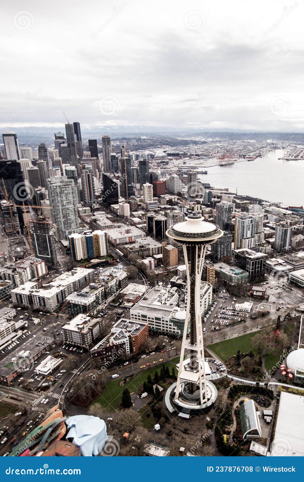 Vertical Aerial View of the Skyline of Seattle, USA Editorial Stock ...