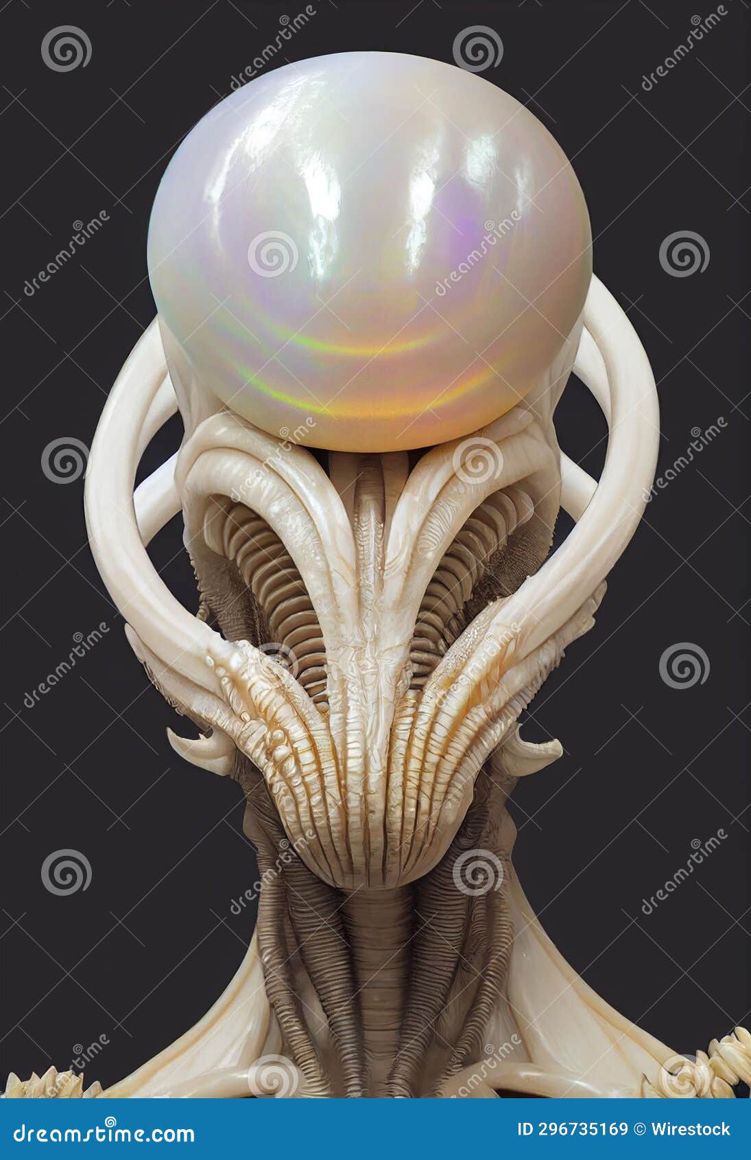 Vertical AI-generated Digital Art of an Alien with a Very Strange ...