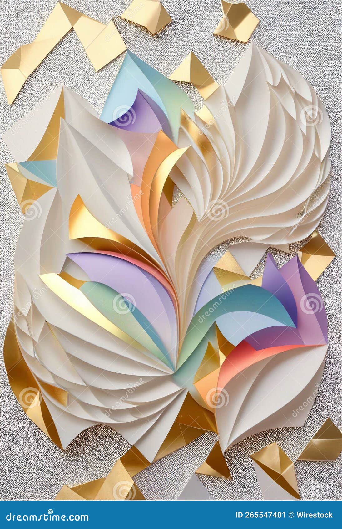 Vertical AI-generated Illustration of an Abstract Pastel-colored ...