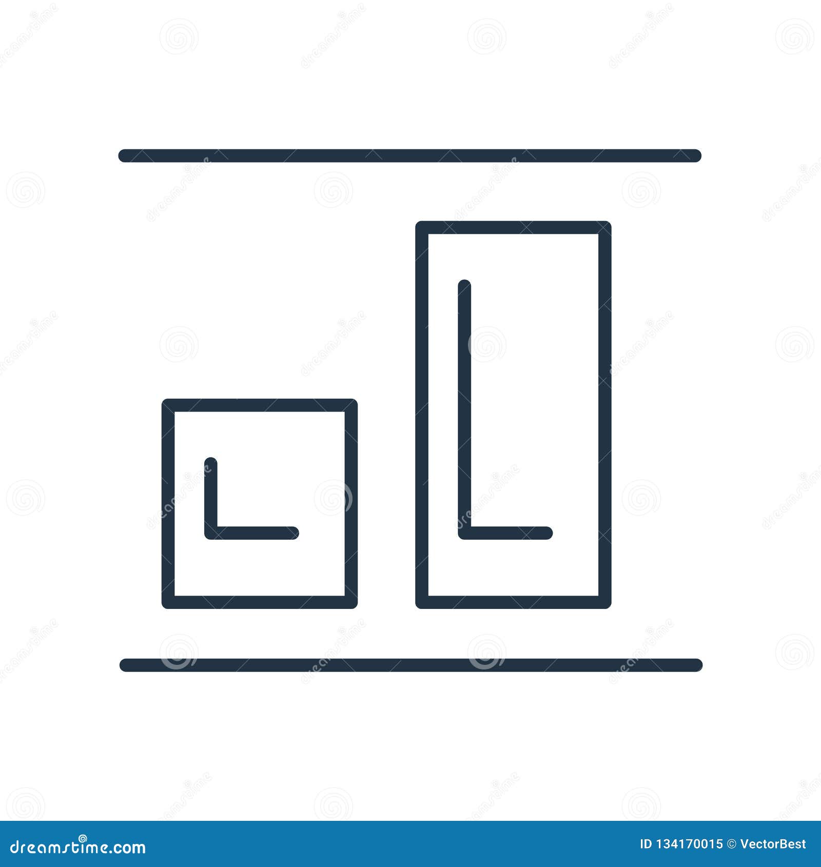 Vertical Align Icon Vector Isolated on White Background, Vertical Align ...