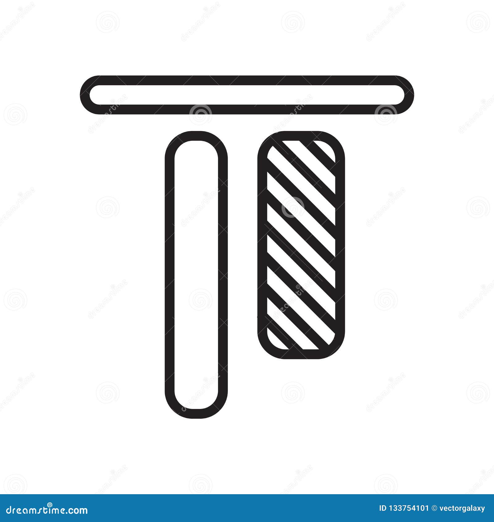 Vertical Alignment Icon Vector Sign and Symbol Isolated on White ...