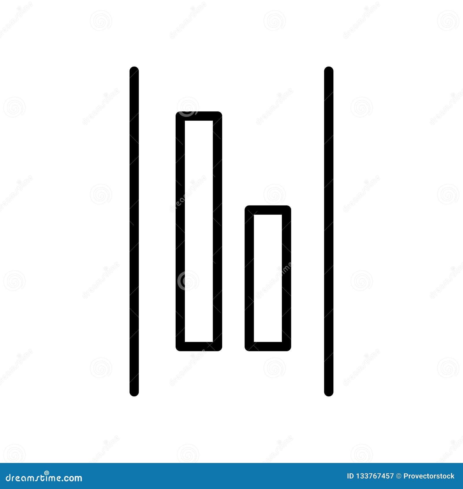 Vertical Alignment Vector Icon On White Background. Flat Vector ... Vertical Alignment Vector Icon On White Background. Flat Vector ...