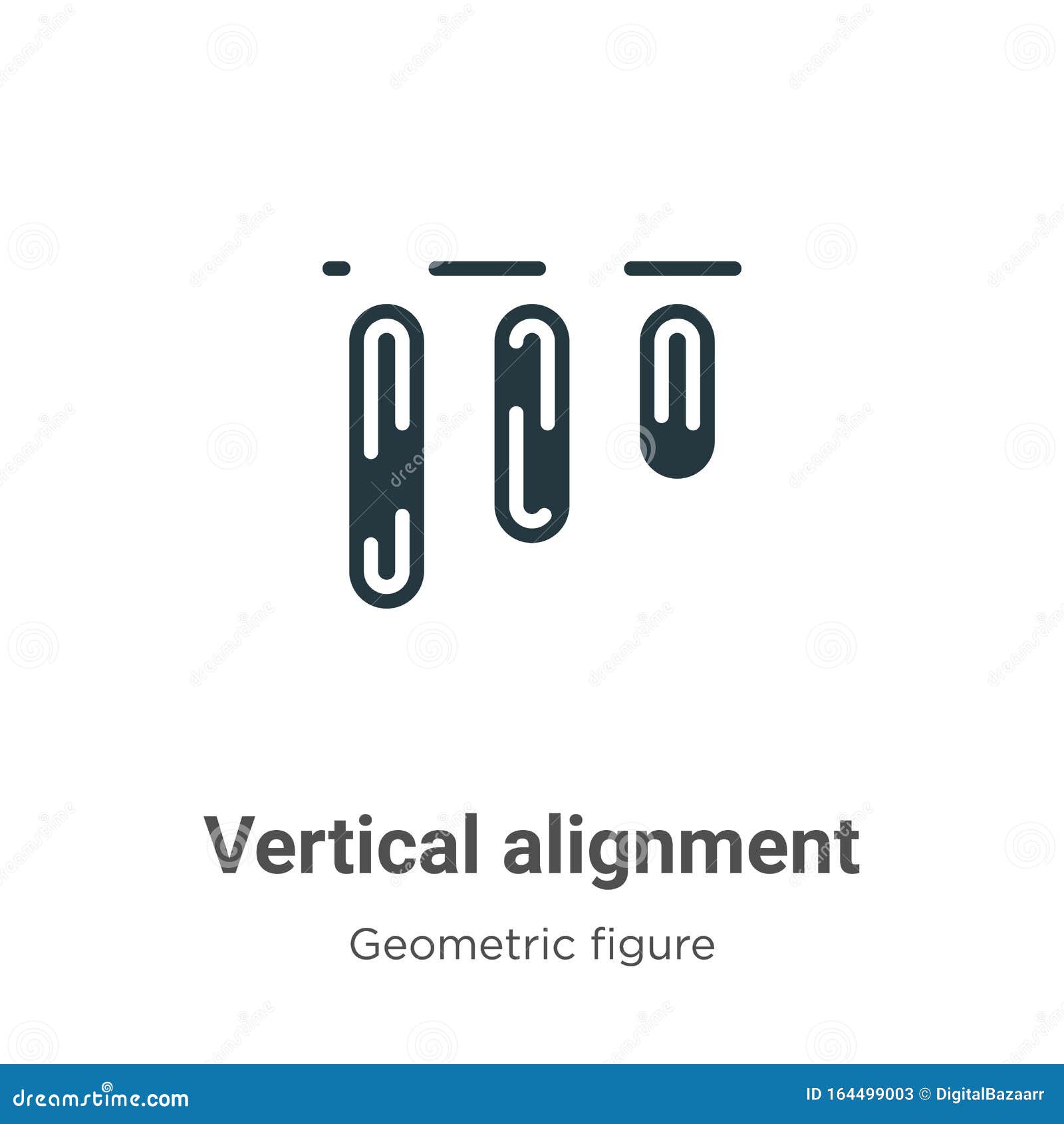 Vertical Alignment Vector Icon On White Background. Flat Vector ... Vertical Alignment Vector Icon On White Background. Flat Vector ...