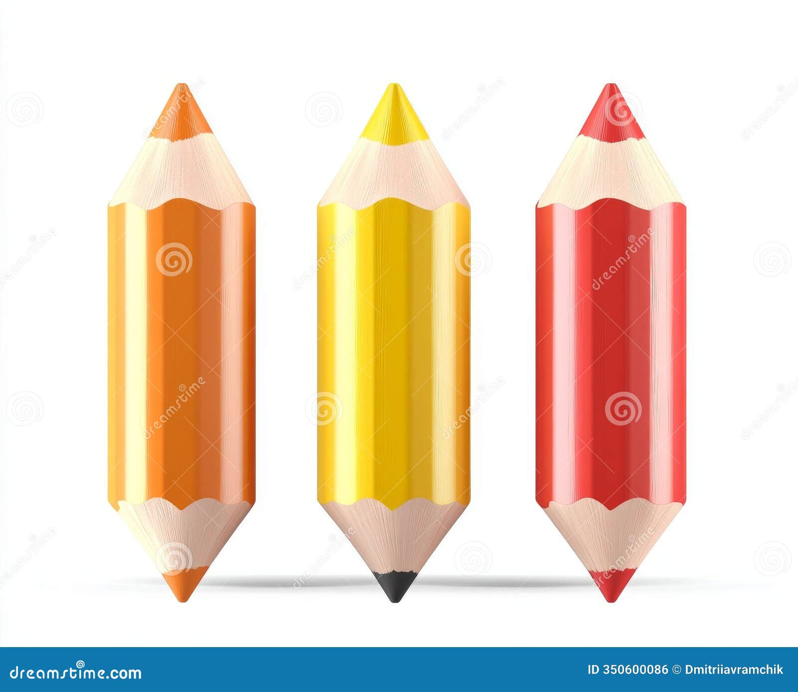Vertical Arrangement of Colored Pencils Isolated on Transparent ...