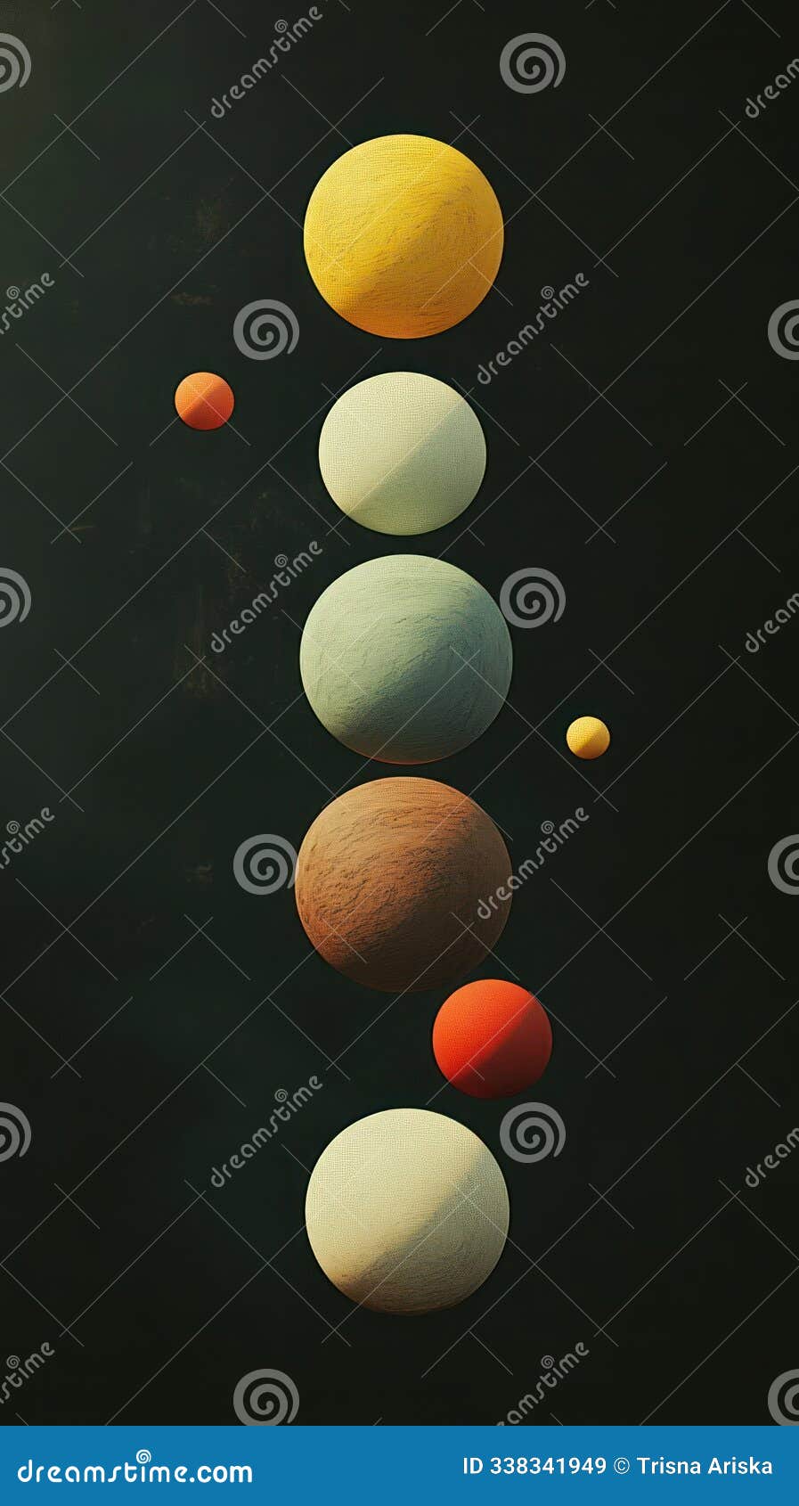 Stylized Planets Earth Abstract Seamless Space Pattern Background ...