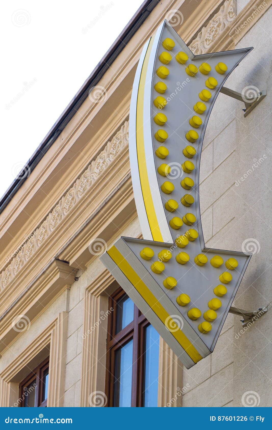 Red Arrow: Red Vintage Bright And Colorful Illuminated Display Arrow ...