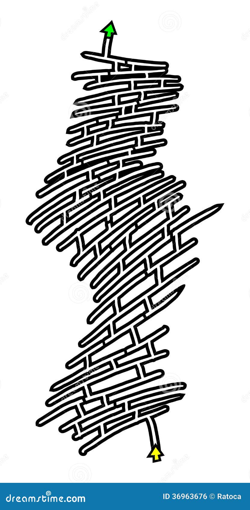 Vertical art maze stock vector. Illustration of amusement - 36963676