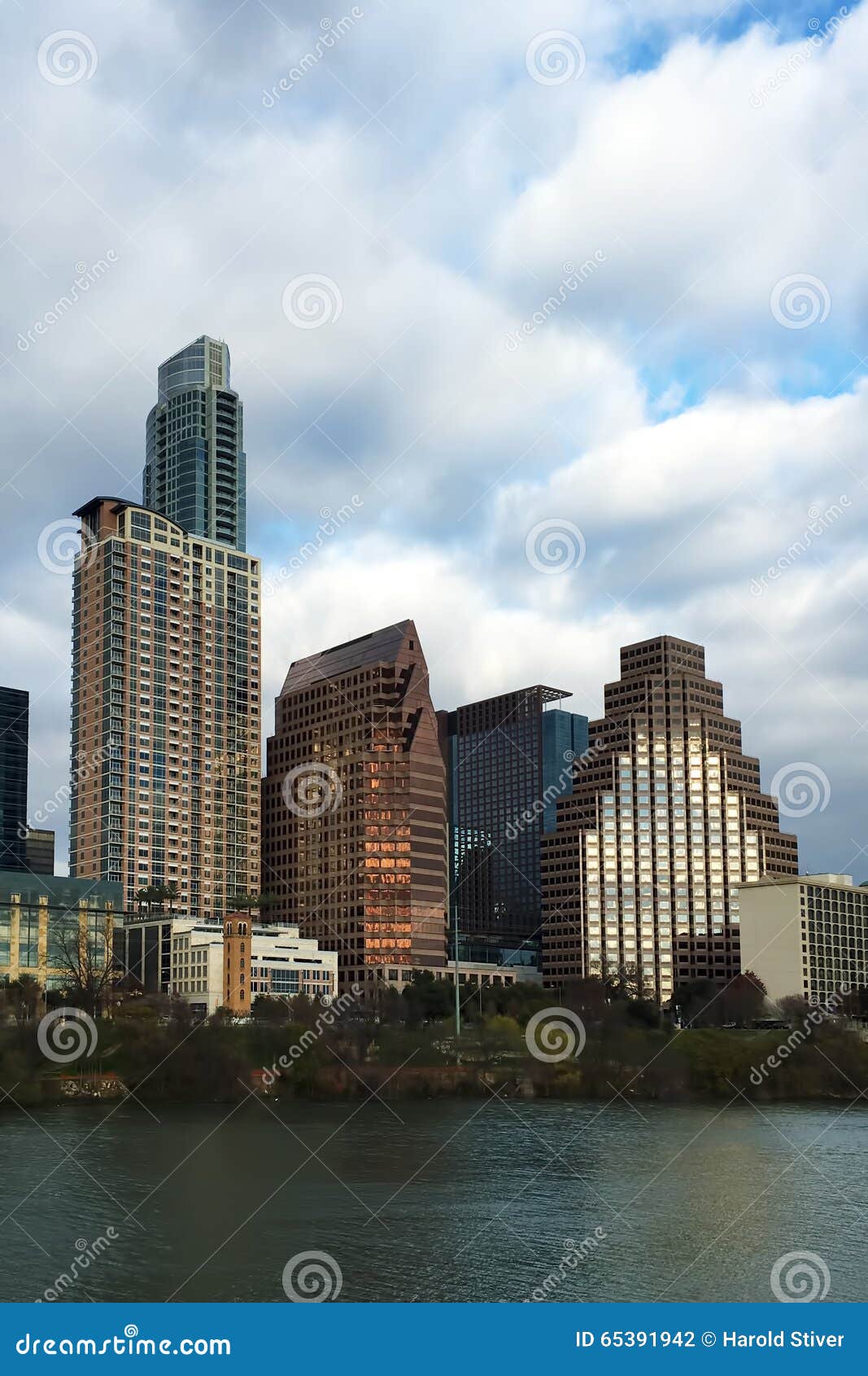 Vertical of Austin, Texas, Skyline at Twilight Stock Photo - Image of ...