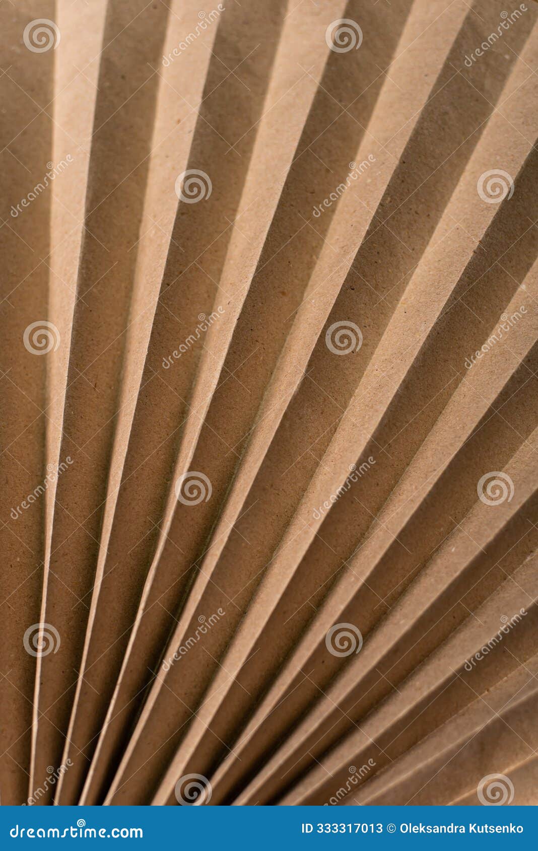Vertical Background of Corrugated Brown Paper. Folded Paper from Fallen ...