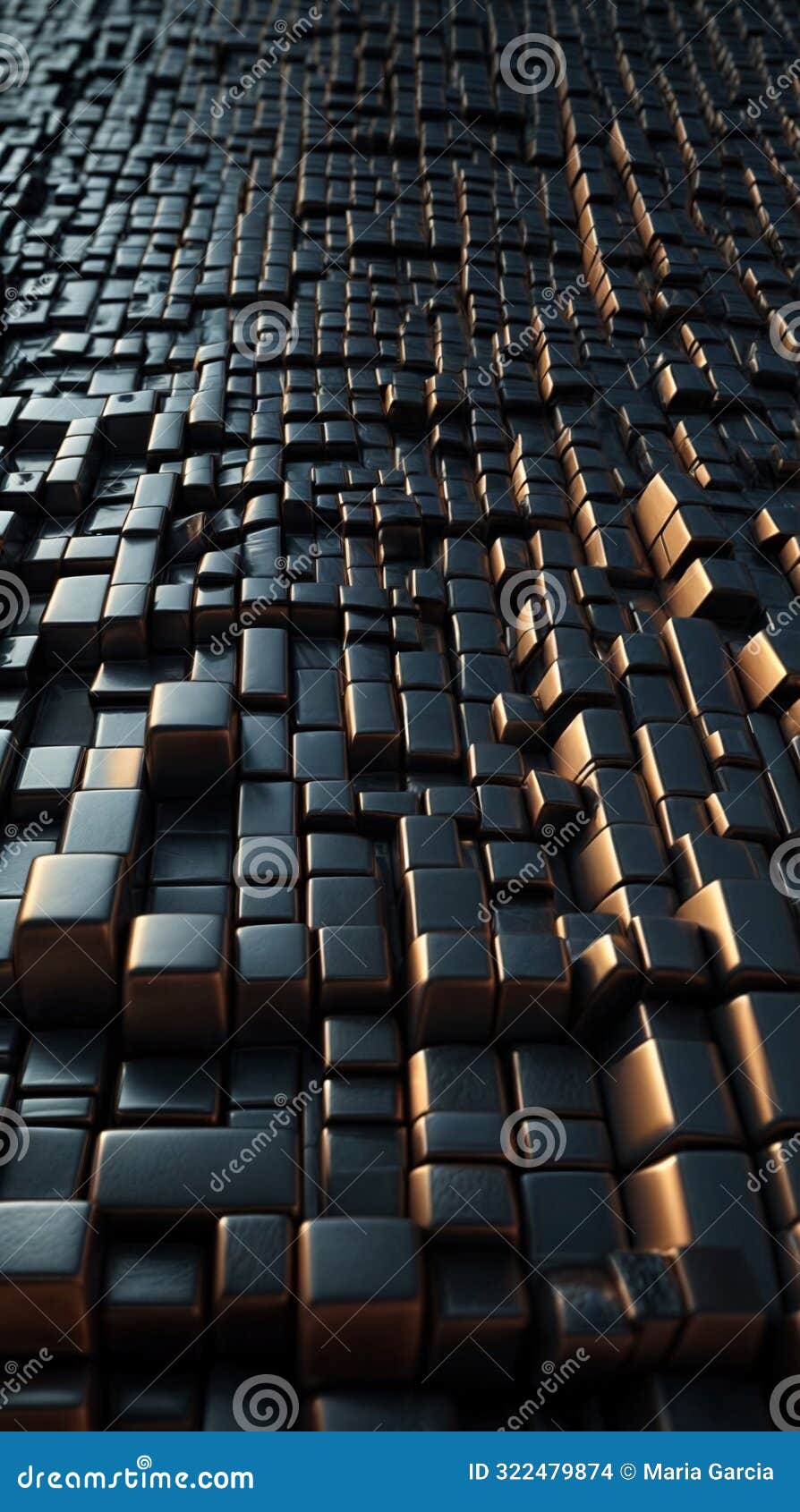 Ai Generated. Vertical Background 3d Abstract Geometrical Cubes Stock ...