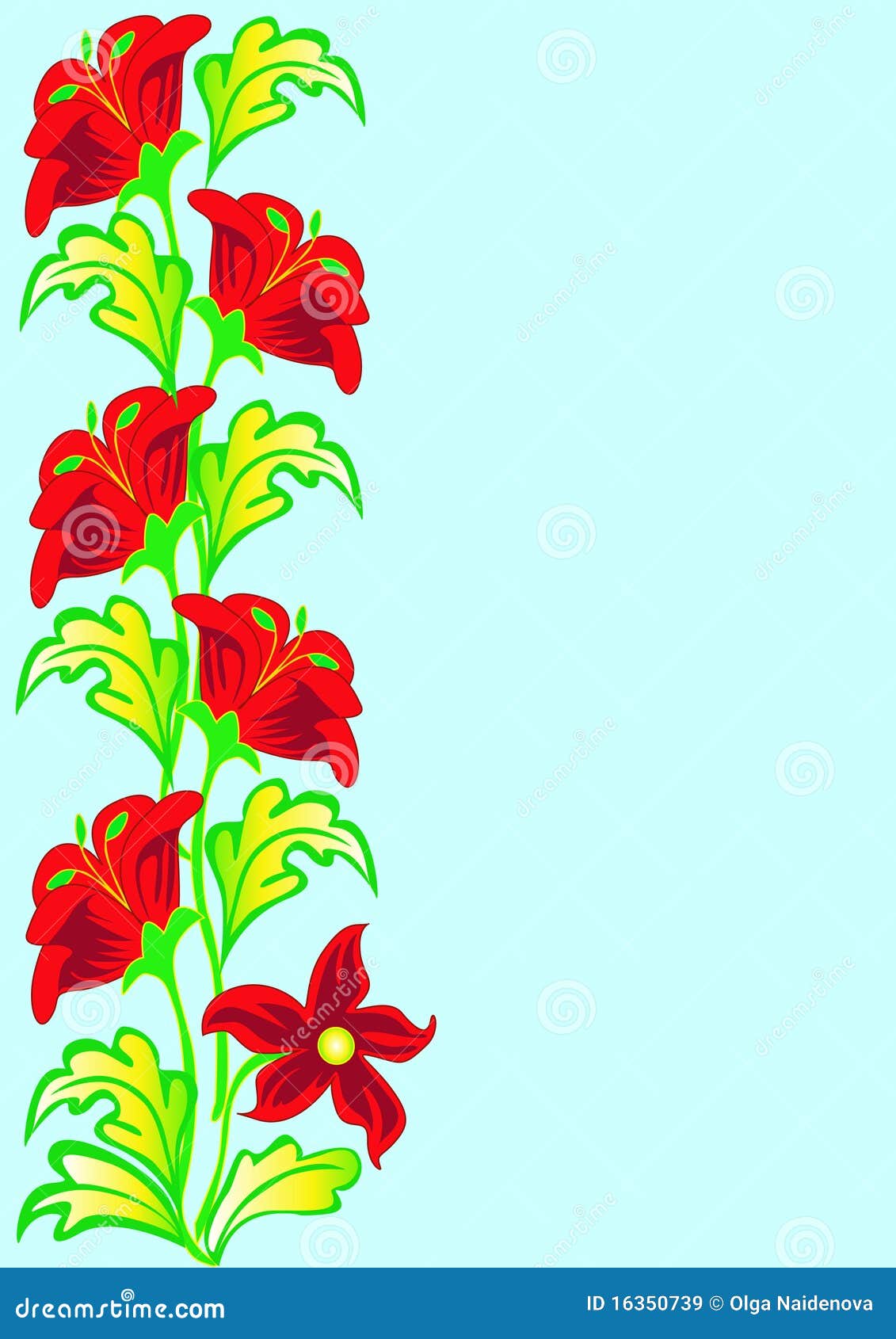 Vertical Background with Flower Stock Vector - Illustration of space ...