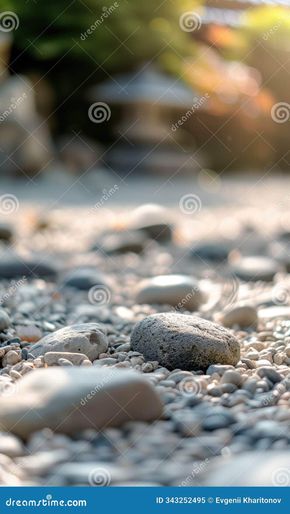 Vertical Background with Zen Rock Garden Stock Illustration ...