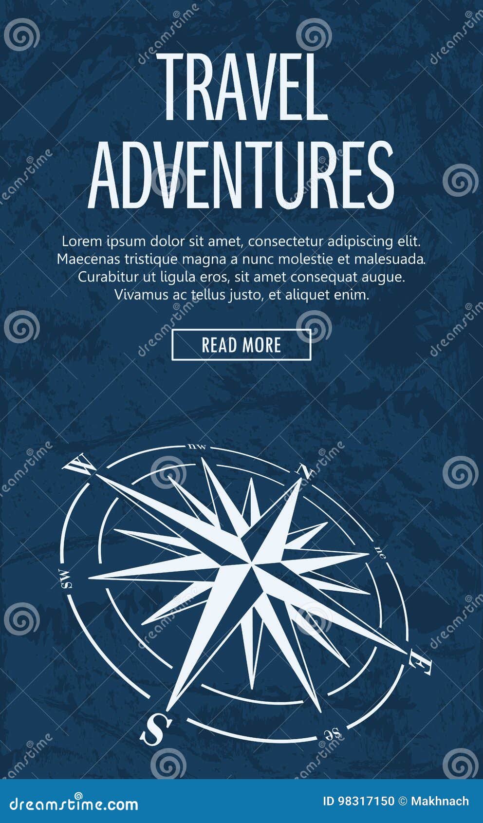 Vertical Banner with Compass Rose Stock Vector - Illustration of cover ...