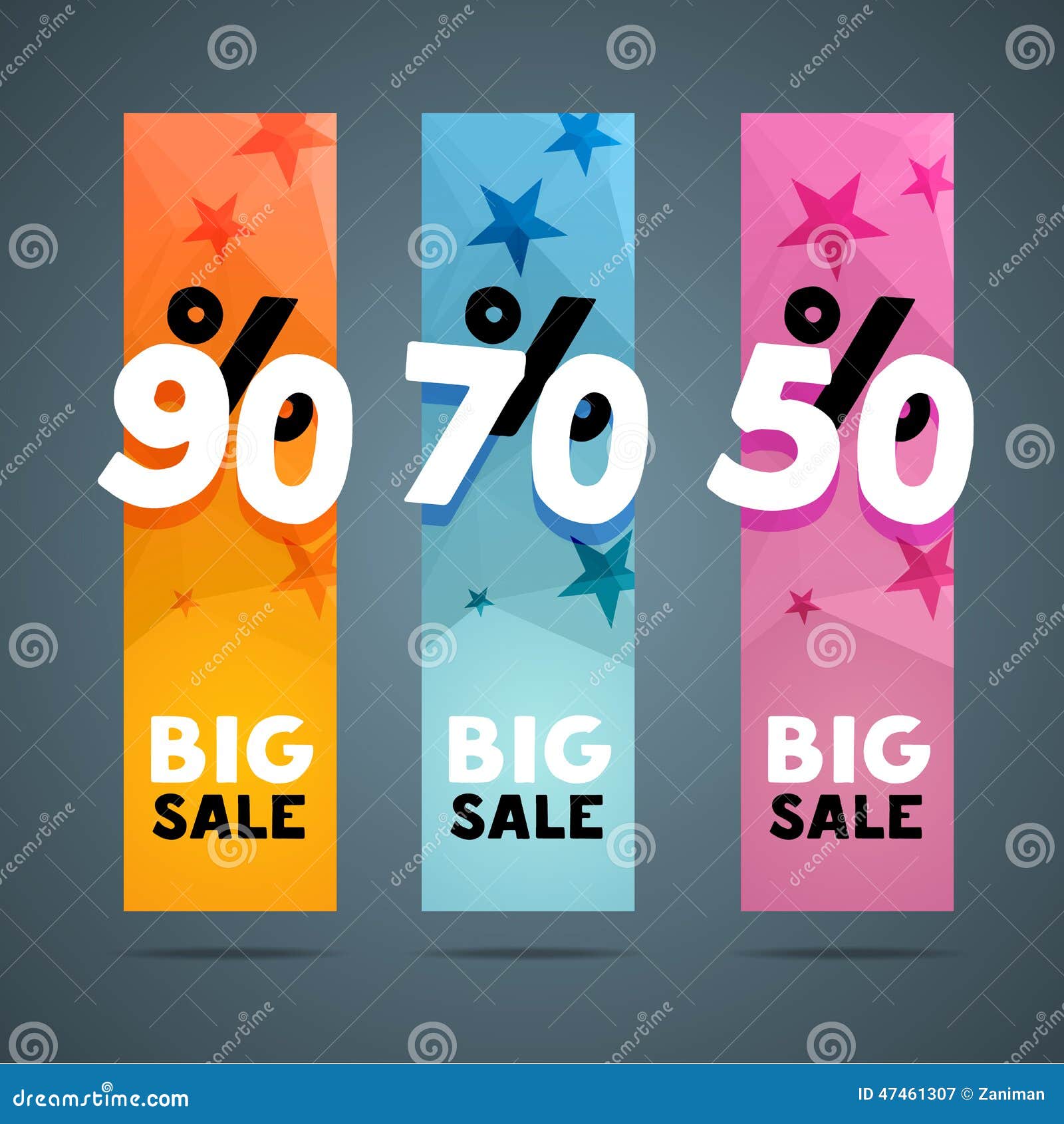 Vertical Banner Design Template with Discount. Stock Vector ...
