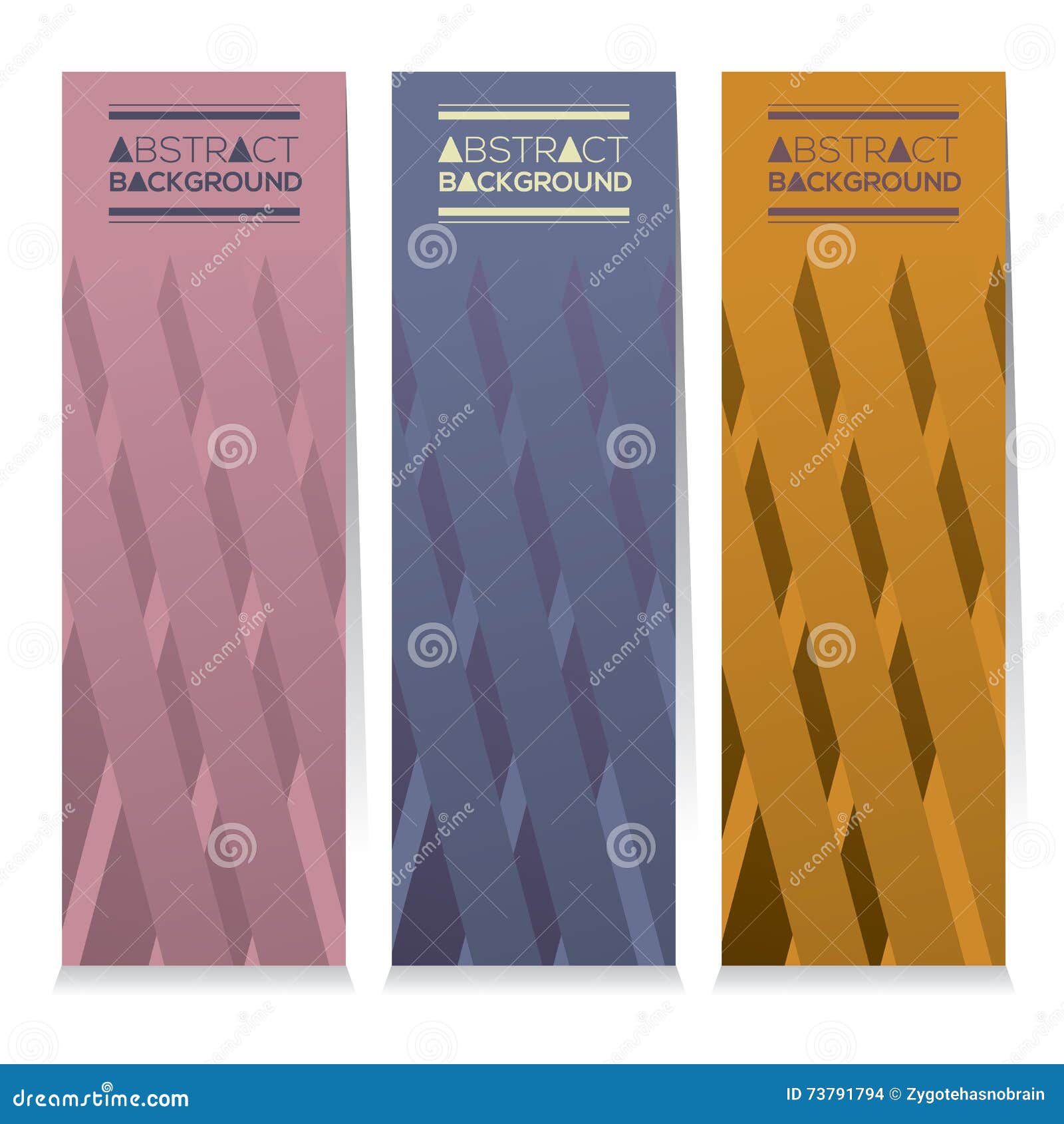Vertical Banner Set of Three Modern Graphic Theme. Stock Vector ...