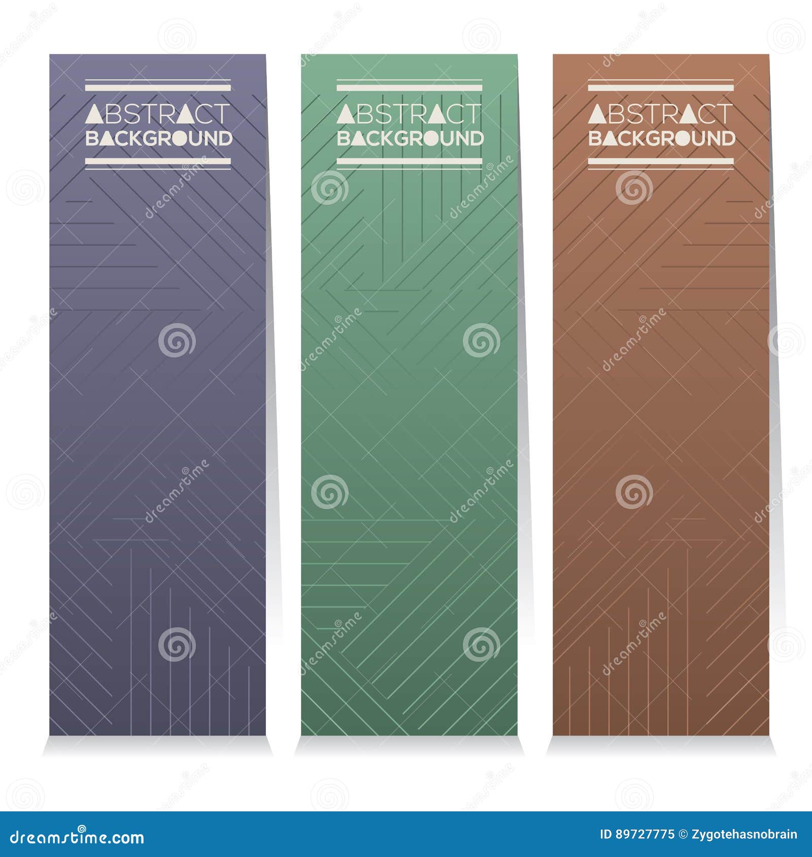 Vertical Banner Set of Three Modern Graphic Theme Stock Vector ...