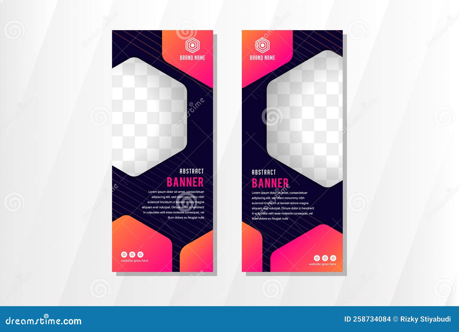Vertical Banner Template Layout Design. Cover, Catalog Stock Vector ...