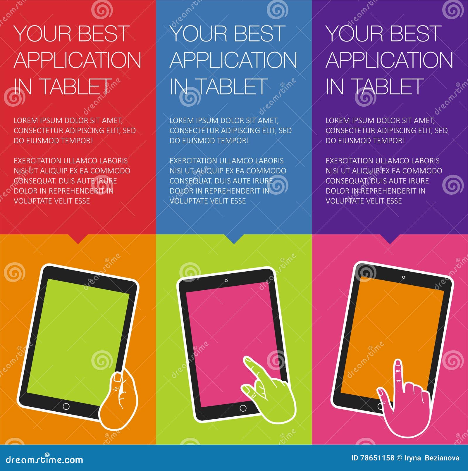 Vertical Banner with Touch Screen Stock Vector - Illustration of modern ...