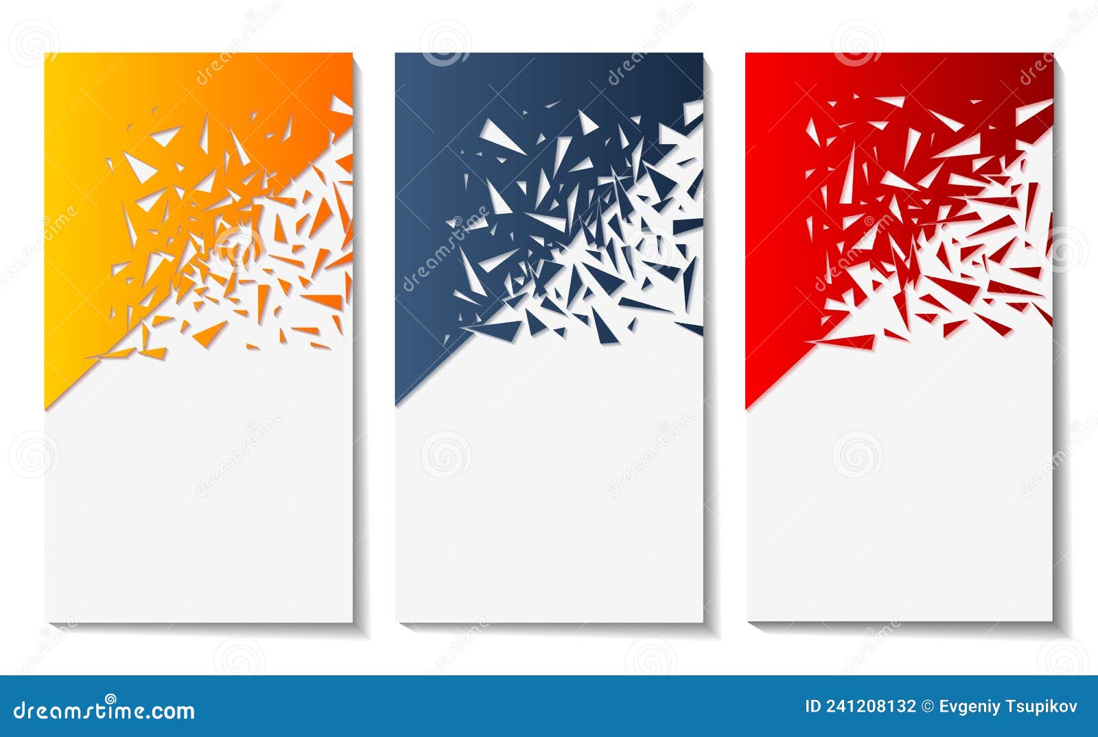 Vertical Banner with Triangles Stock Vector - Illustration of industry ...