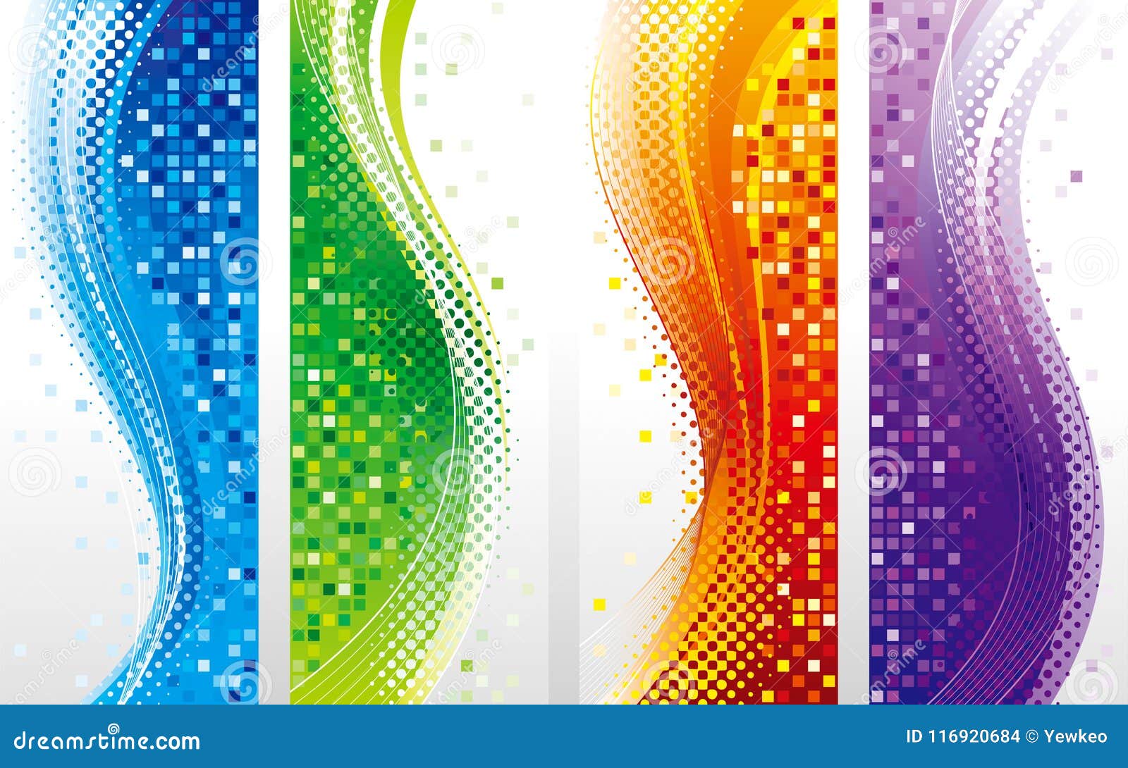Vertical Banners Background Set Stock Vector - Illustration of four ...