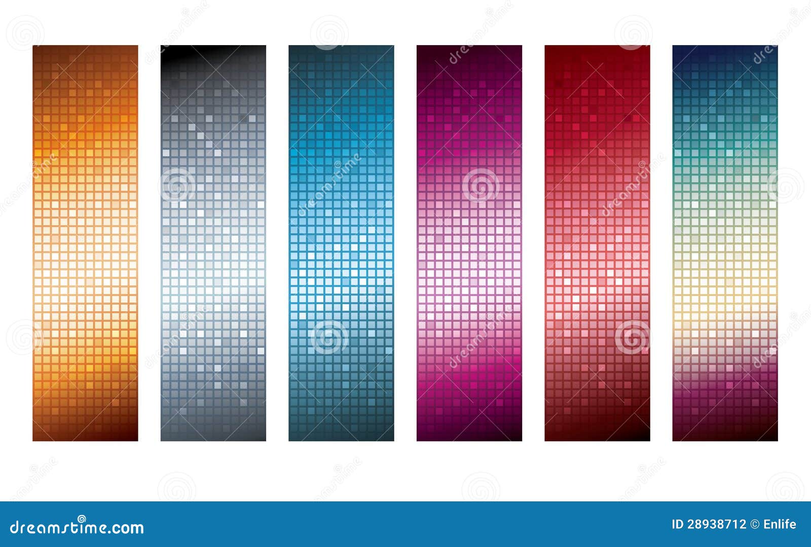 Vertical Banners with Lights Stock Illustration - Illustration of fiery ...