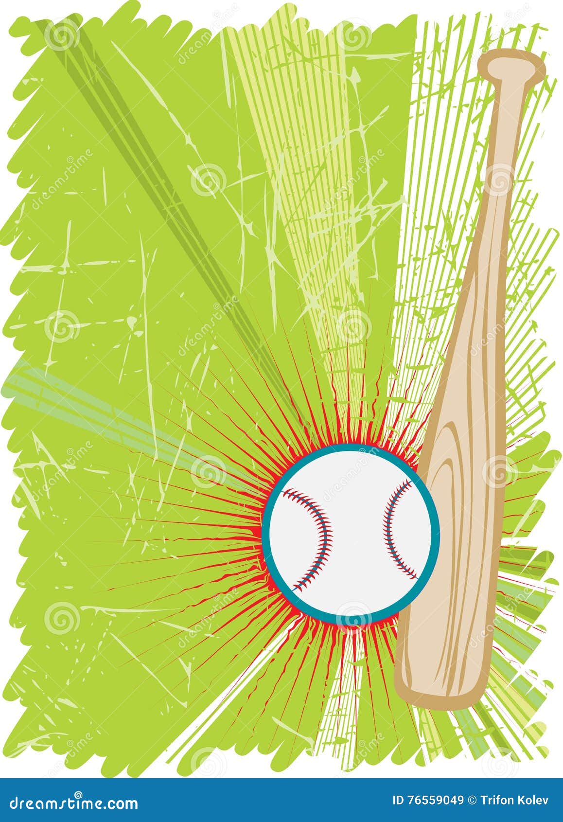 Vertical Baseball Poster with Red Star Stock Vector - Illustration of ...