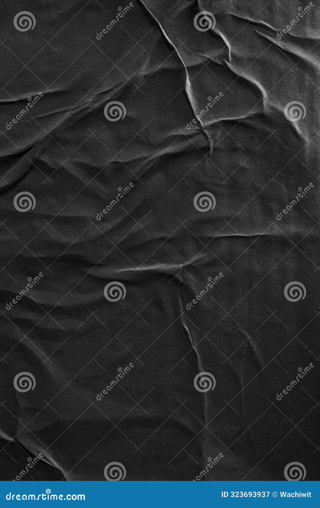 Vertical Black Crumpled Paper Poster Texture Background Stock Image ...