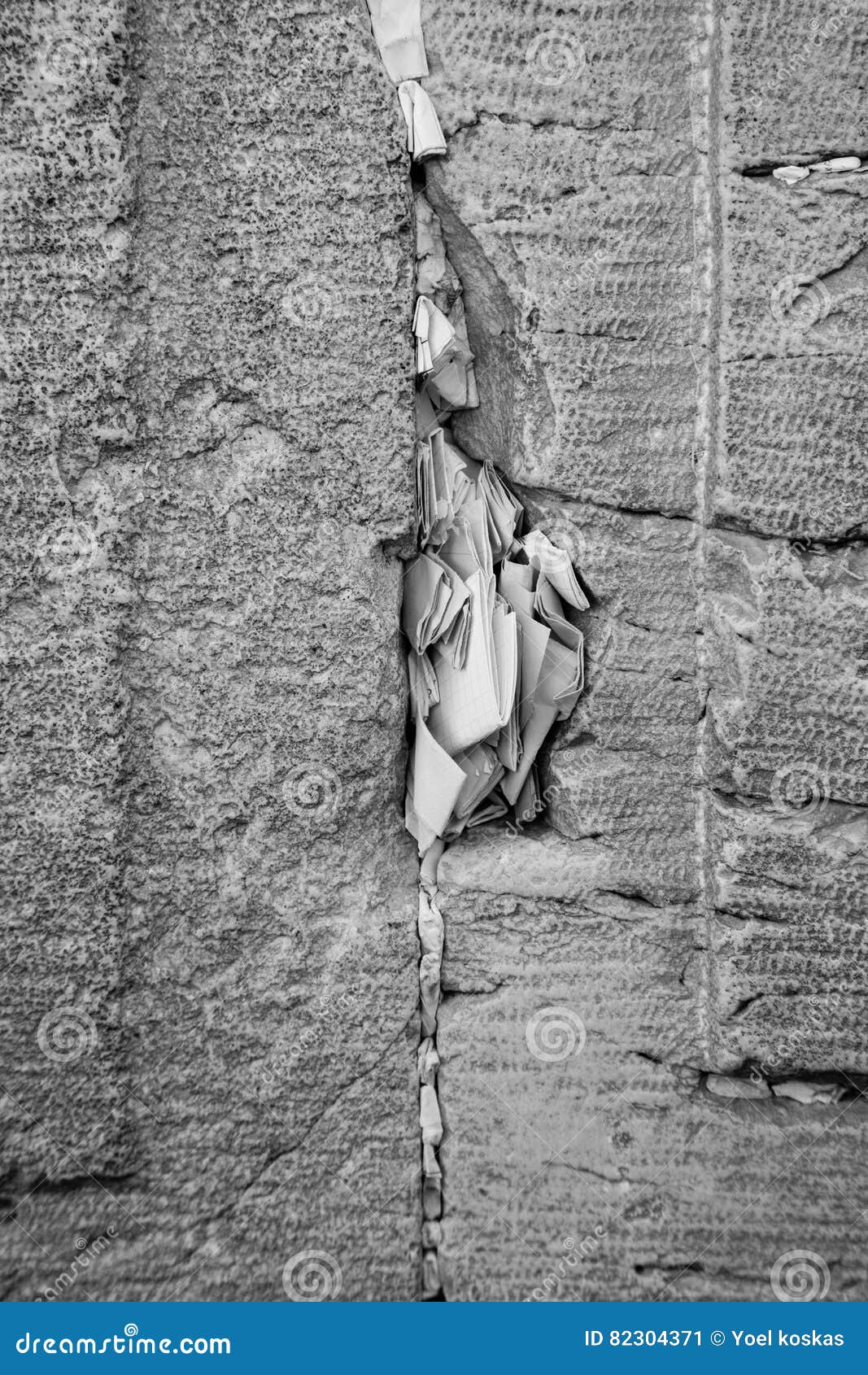 Notes In The Wailing Western Wall. Jerusalem Royalty-Free Stock ...