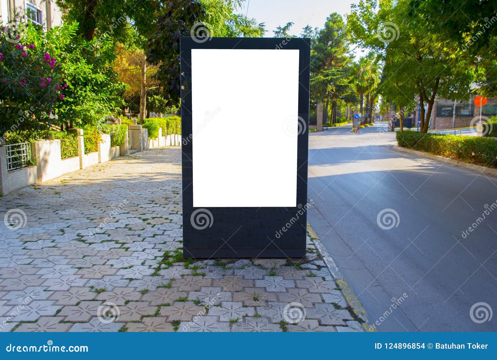 Vertical Blank Billboard with Copy Space for Your Text Message or ...