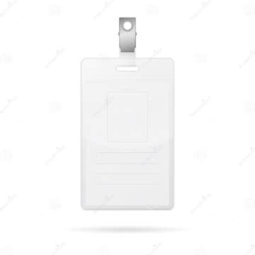 Vertical Blank Id Card Isolated on White Stock Vector - Illustration of ...