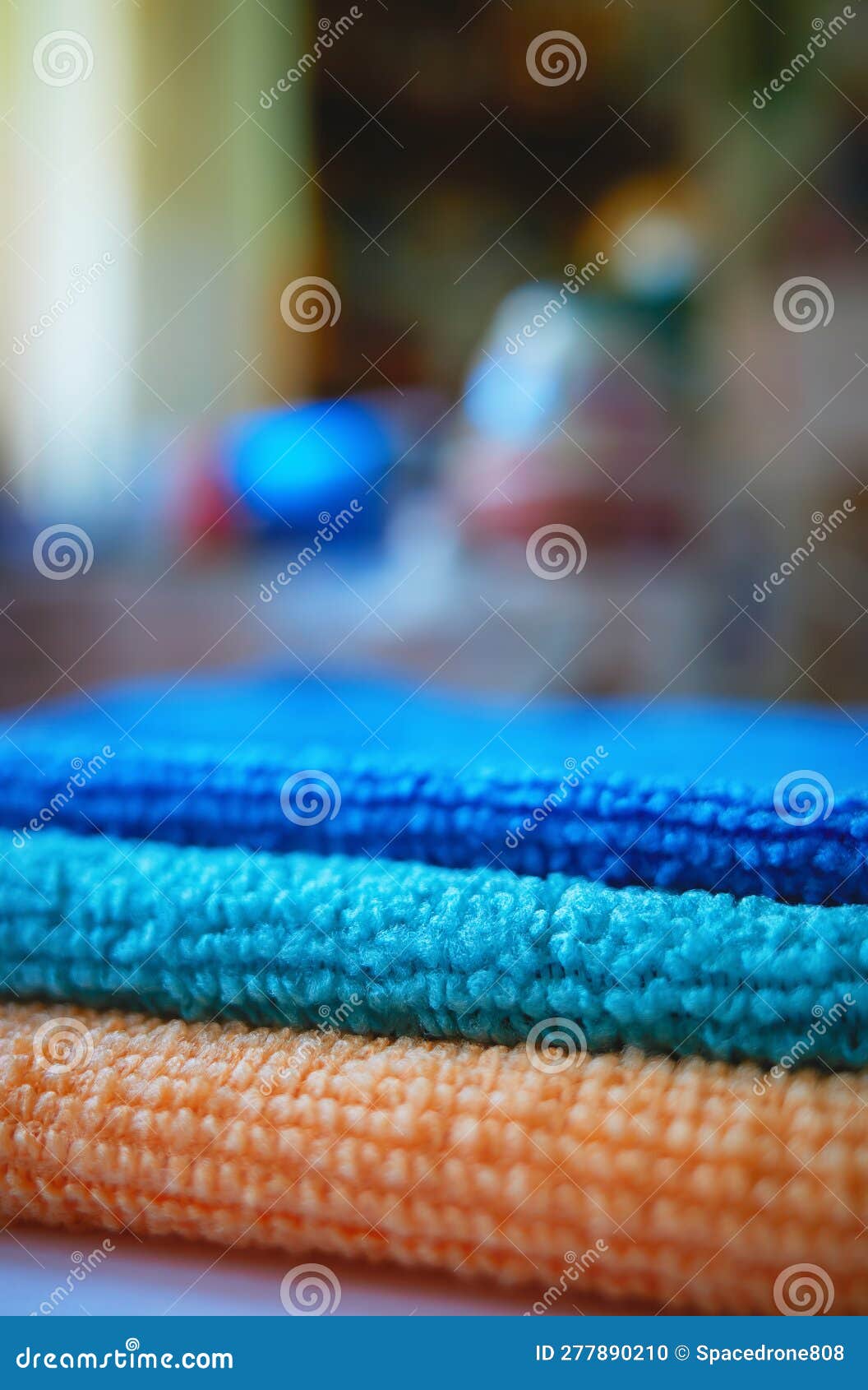 Vertical Blue Aqua Orange Cloth Object Bokeh Background Stock Photo ...