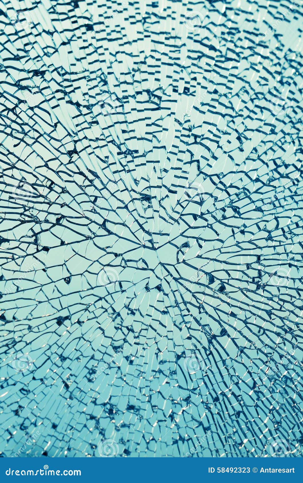 Vertical blue broken glass stock image. Image of fragment - 58492323