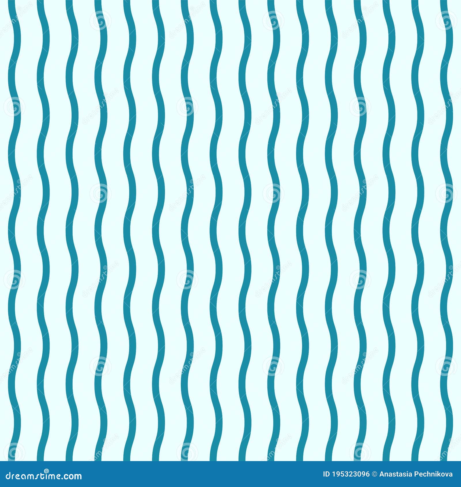 Vertical Blue Wavy Lines Seamless Repeat Pattern. Stock Vector ...