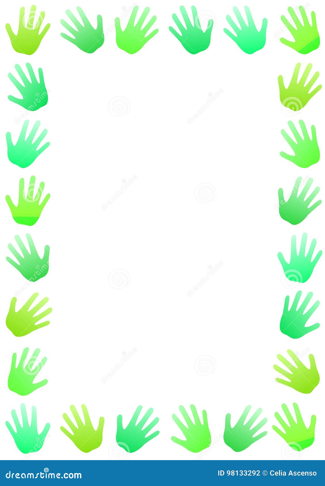 Go Green Hands Environment Frame Stock Illustration - Illustration of ...