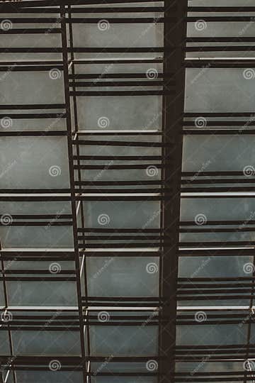 Vertical Bottom View of the Wooden Frame, Ceiling Structure Stock Image ...