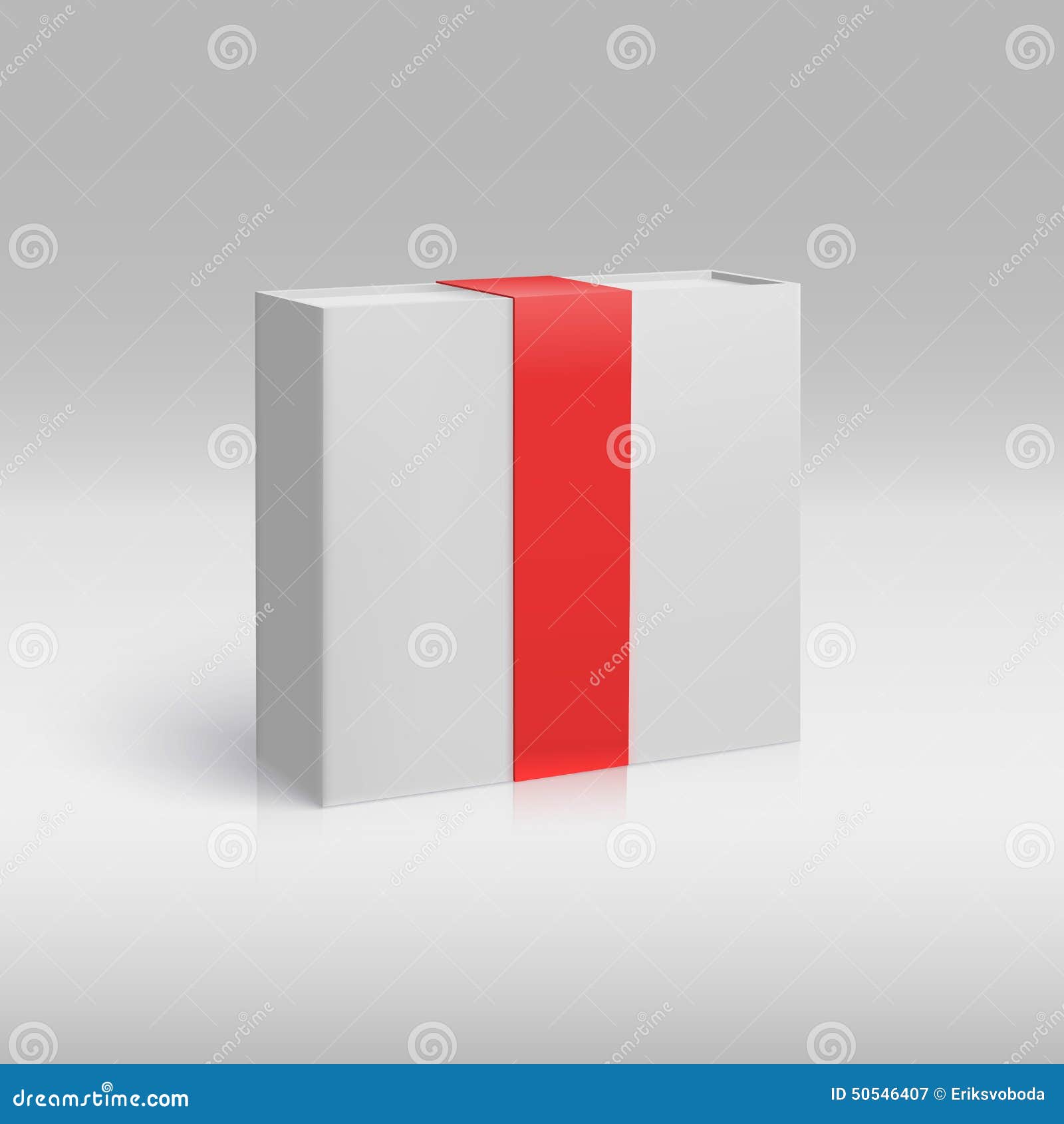 Vertical Box with Red Ribbon Stock Vector - Illustration of design ...