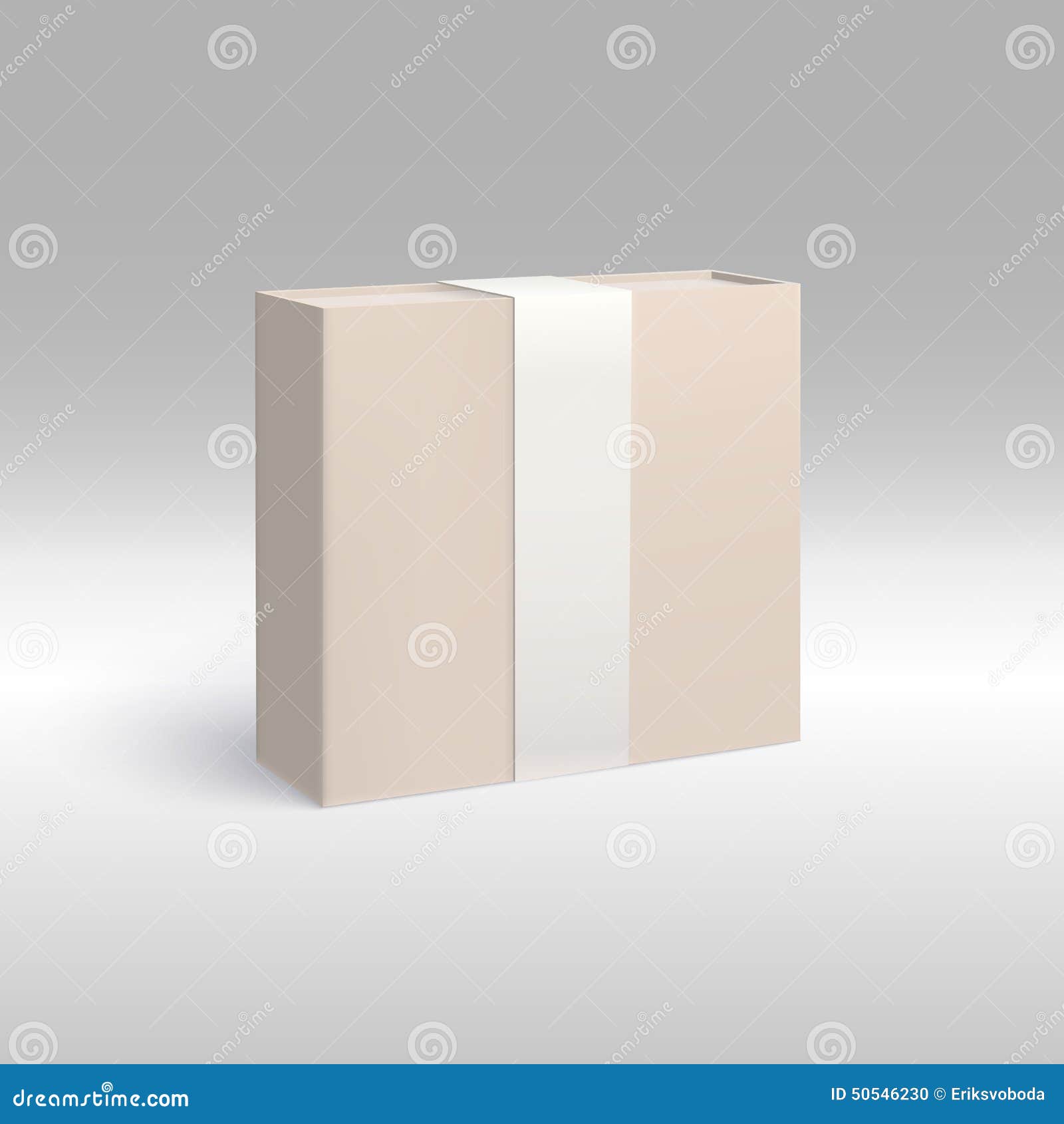 Vertical box with ribbon stock vector. Illustration of vector - 50546230