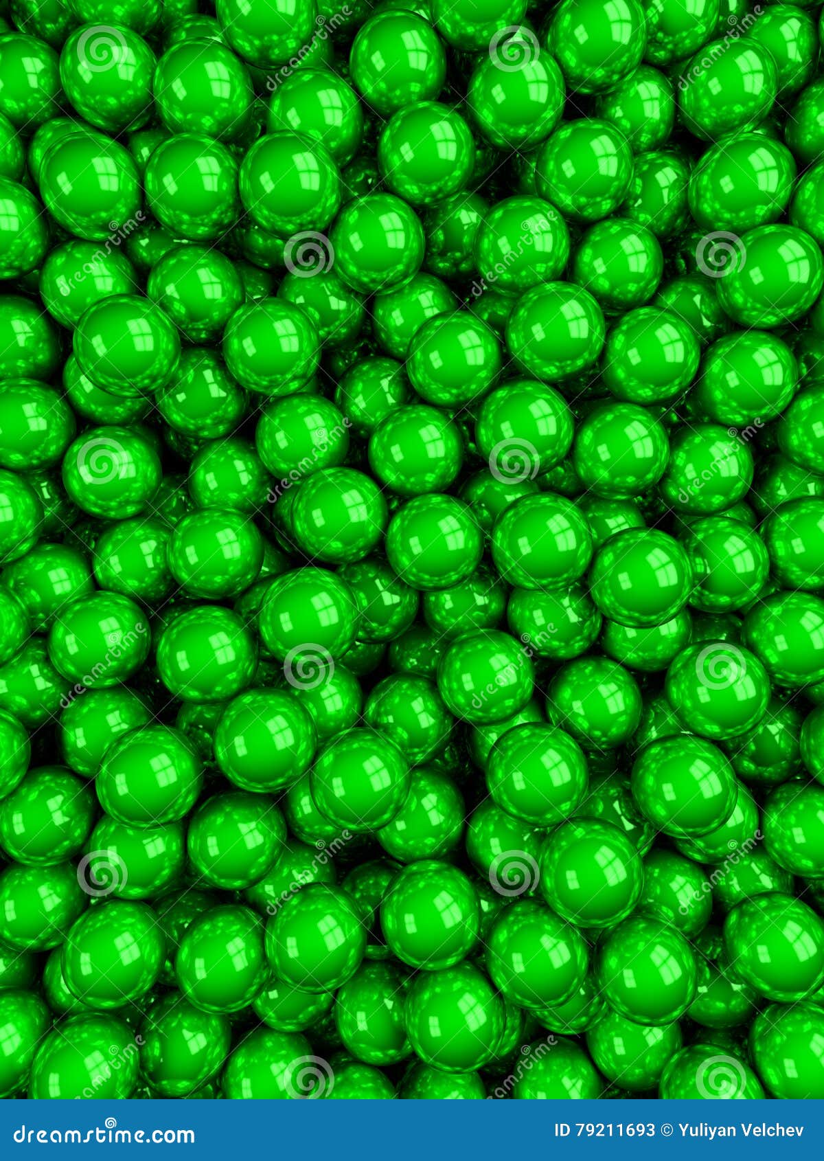Vertical Brillante Verde De Las Bolas Stock de ilustración ...