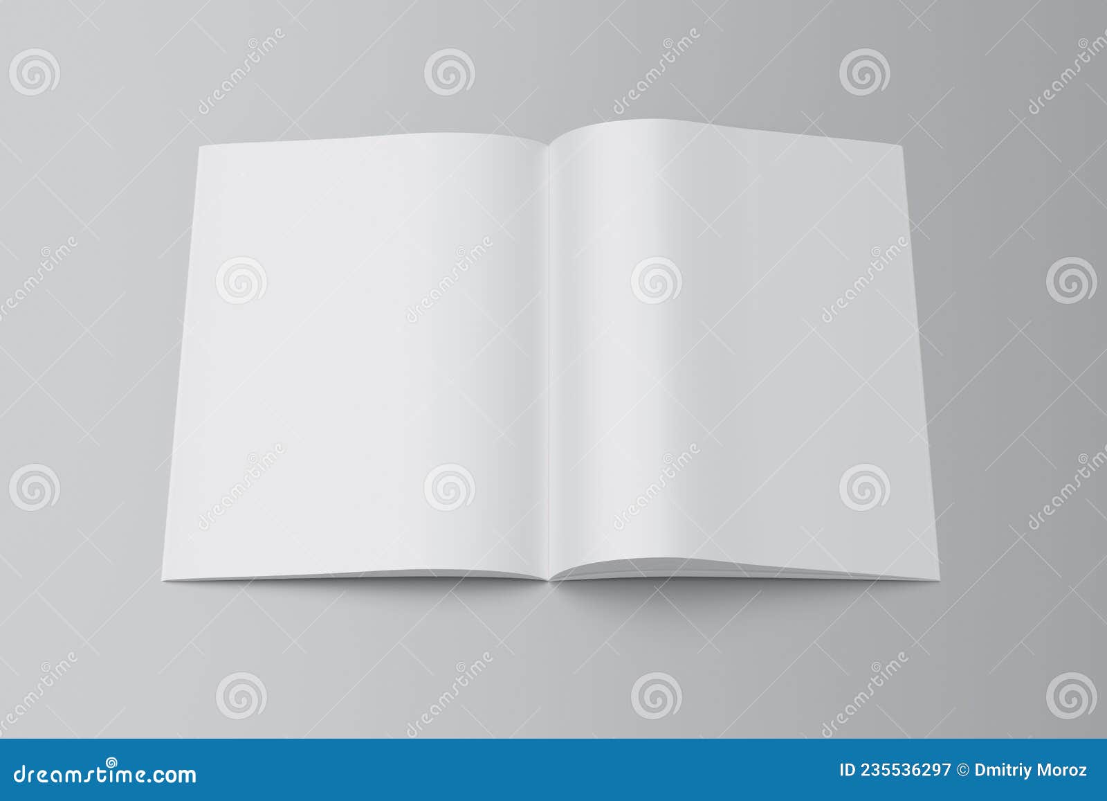Vertical Brochure or Booklet Mock Up on White Background Stock ...